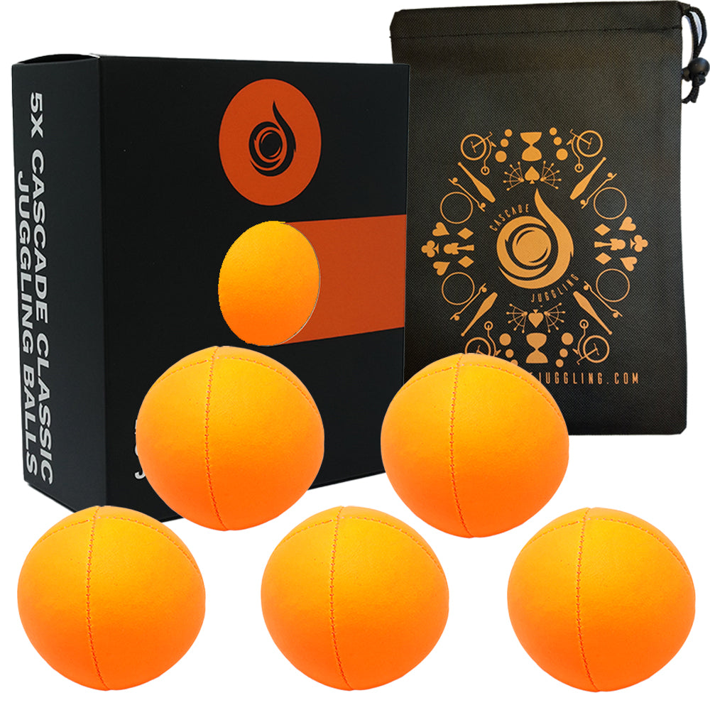 5 x Cascade Neon Classic Thud Juggling Ball Set | Pro Juggling Balls